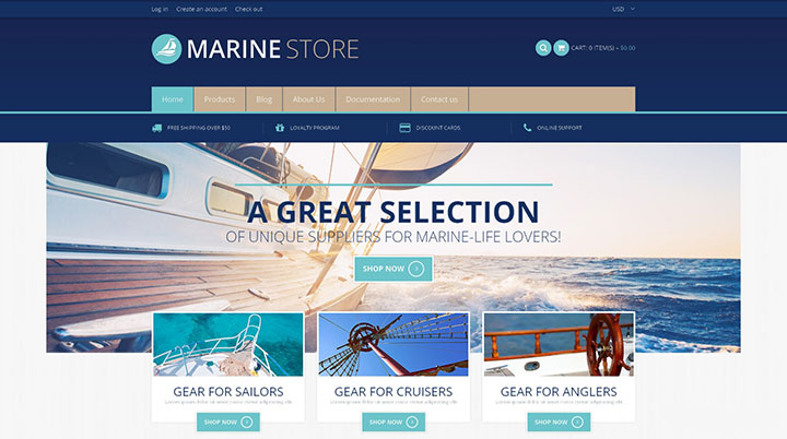The Best Shopify Themes for Your Online Marine Store - Hura Tips