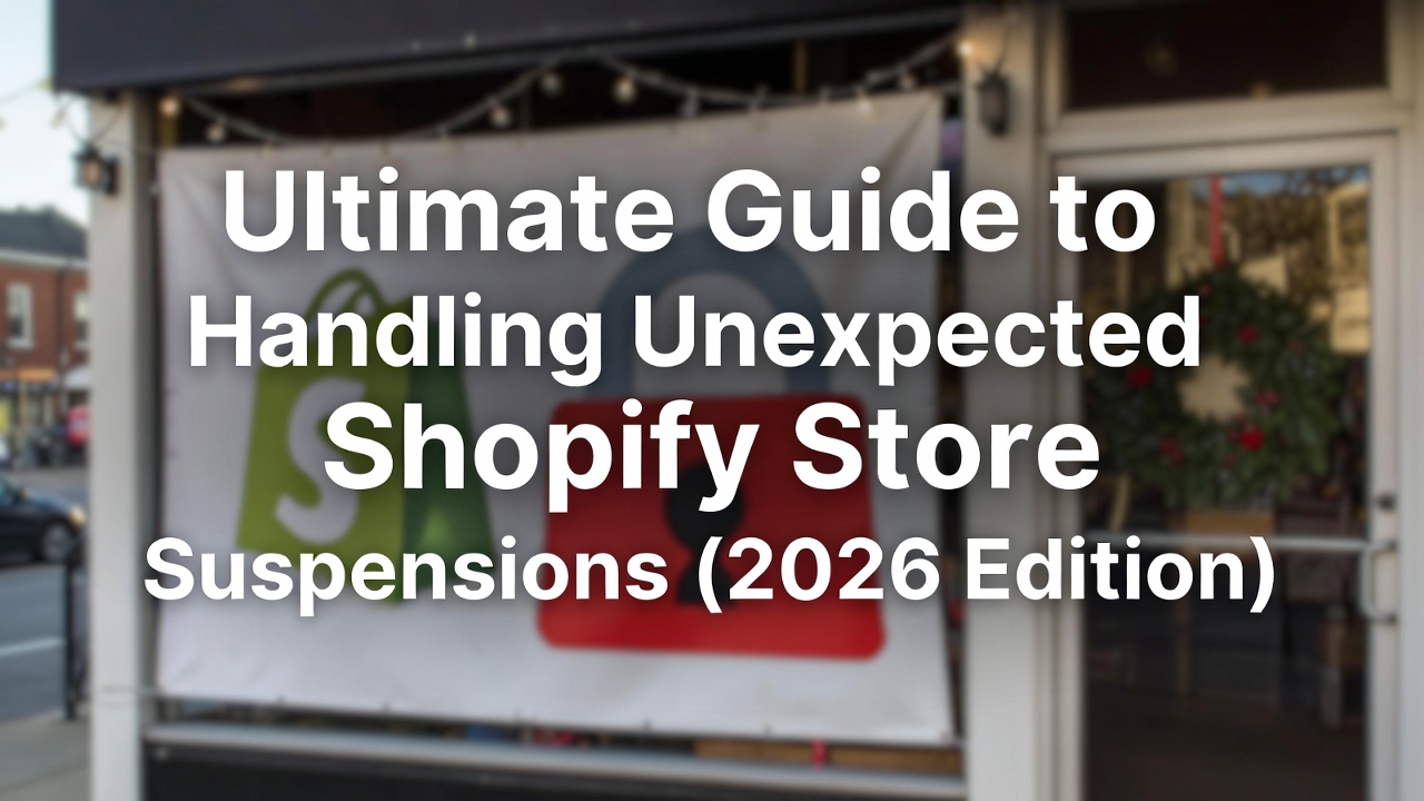 Ultimate Guide to Handling Unexpected Shopify Store Suspensions (2026 ...
